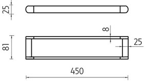 Nimco Držák na ručníky, 45 cm NAVA - NA 28046