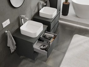 Mexen Orio, koupelnová skříňka 60 cm, 2 zásuvky, grafitová matná, 91A10-06047-2-BFF66