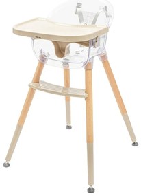 Jídelní židlička Baby Mix Ingrid wooden beige