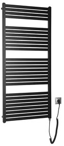 Aqualine - Koupelnový elektrický radiátor TONDI-E 600W/230V 133 cm matná černá DE486T