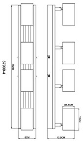 Globo 57909-4 - Bodové svítidlo KAYDEN 4xGU10/25W/230V černá
