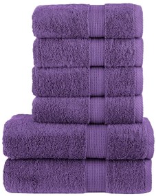 6dílná sada ručníků Premium SOLUND fialová 600 g/m² 137562