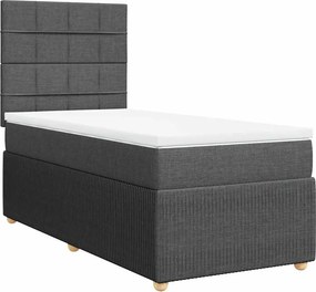 Box spring postel s matrací tmavě šedá 80 x 200 cm textil 3294184