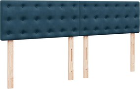Box spring postel s matrací modrá 180 x 200 cm samet 3287822