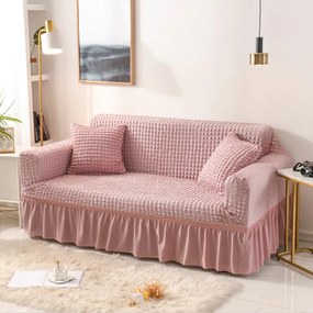 Jednobarevný elastický potah na pohovku či křeslo Barva: Růžová, Velikost: 2 místná 120 x 170 cm