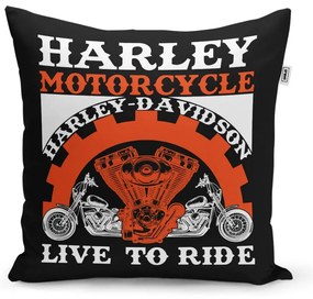 Sablio Polštář Harley-Davidson Live to ride - 60x60 cm