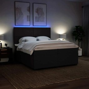 Box spring postel s matrací černá 200x200 cm textil 3294070