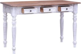 Psací stůl se zásuvkami bílý 117 x 57 x 75 cm recyklované dřevo 283908