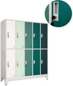 Kovová šatní skříň na oblečení Oxford Green