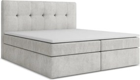 Boxspring postel s úložným prostorem 140x200 cm ve stříbrné barvě Palta – Makamii