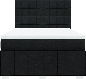 Box spring postel s matrací černá 160x200 cm textil 3291721