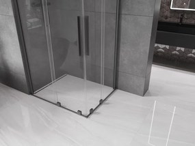 Mexen Velar Duo, sprchový kout s posuvnými dveřmi 100 x 90 cm, 8mm čiré sklo, broušený grafit, 871-100-090-02-95