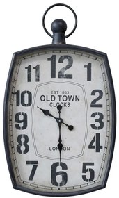 Granitové antik kovové nástěnné hodiny Old Town – 50*6*84 cm