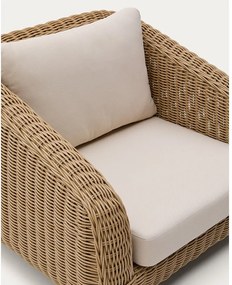 Béžové/v přírodní barvě polstrované zahradní křeslo Meria – Kave Home