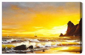 Obraz Moře A Západ Slunce Nedostatek Nedostatek Plátno Canvas 120x80