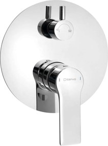 Sapho Pax - Sprchová baterie pod omítku, pro 2 spotřebiče, otočný přepínač, chrom XA43