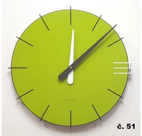 Designové hodiny 10-019 CalleaDesign Mike 42cm (více barevných verzí) Barva zelený cedr-51