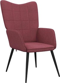 Relaxační židle vínová textil 327949