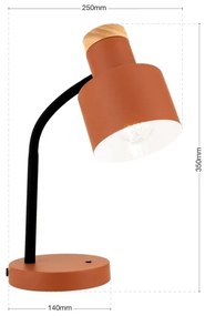Orion - Stolní lampa GILI 1xE27/40W/230V cihlová