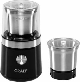 Graef CM 102 černá / Mlýnek na kávu / zásobník 85 g / 200 W / 18 stupň