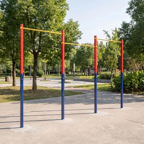 Costway Stahovací tyč vodorovná tyč výškově nastavitelná 80-172 cm z pozinkované