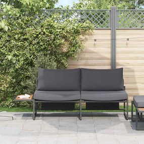 vidaXL Zahradní sofa s polštářem Antracit 200,5 x 70 x 85,5 cm Ocel [42007549]