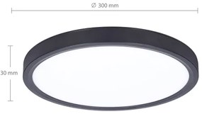 Brilagi-LED Stmívatelné svítidlo ESTELA LED/36W/230V 3000-6500K pr. 30 cm černá+DO