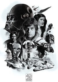 Plakát - Star Wars (40 let - výročí)