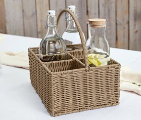 Tchibo - Košík na láhve - barva: hnědá