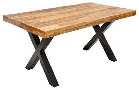 Massive home | Jídelní stůl 160x90 z mangového dřeva Iron Craft 70mm 40012