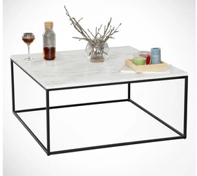 Designový konferenční stolek Oihane 75 cm bílý mramor