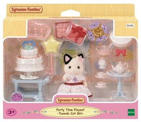 Set figurek a příslušenství sylvanian families párty s kočičkou