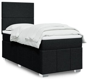 Box spring postel s matrací černá 80 x 200 cm textil 3291490