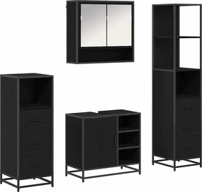 Sada koupelnového nábytku 4 ks Černý dub 65 x 33 x 60 cm 3402544