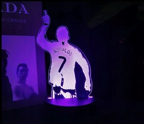 3D Led lampička Cristiano Ronaldo 7 CR7 dárek real madrid