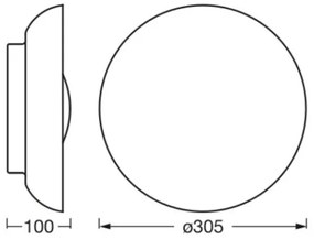 Osram - Stropní svítidlo ORBIS MILAN 2xE27/10W/230V pr. 30,5 cm dekor dřeva