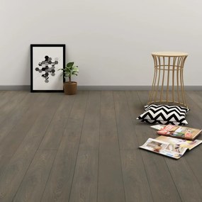 Samolepící podlahová prkna 4,46 m² 3 mm PVC šedo-hnědá - Default Title