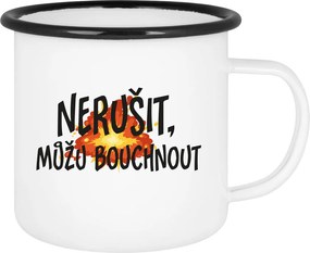 NERUŠIT, MŮŽU BOUCHNOUT. - bílý plecháček 350 ml
