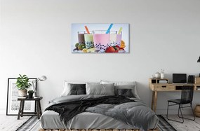 Obrazy na plátně Mléčné koktejly s ovocem 120x60 cm