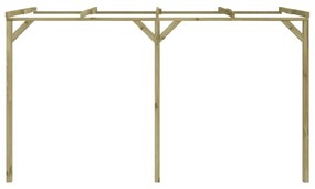 vidaXL Zahradní pergola ke zdi 2 x 4 x 2,2 cm dřevo