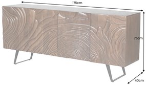 Designová komoda Zion 175 cm hnědá akácie