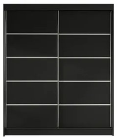 Šatní skříň LINO IV šířka 120 cm- černá