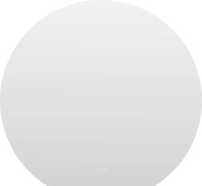 Mereo, Mereo Zrcadlo kulaté s rovnou hranou 800x740 mm, ambientní LED osvětlení a odmlžování, MER-CN185