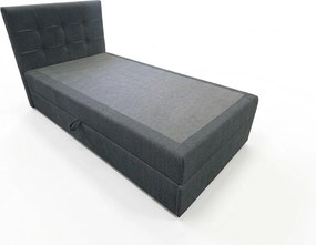 Čalouněná postel boxspring DIRELIS VIBE 90x200 cm tmavě šedá Matrace: Matrace Bonell pružinová