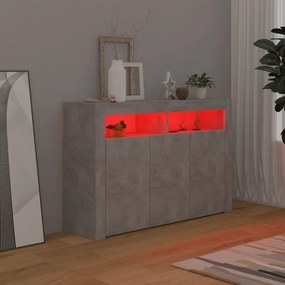 vidaXL Příborník s LED osvětlením 115,5 x 30 x 75 cm [804341] Barva: šedá sonoma