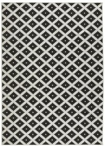 NORTHRUGS - Hanse Home koberce Kusový koberec Twin-Wendeteppiche 103124 schwarz creme – na ven i na doma - 200x290 cm