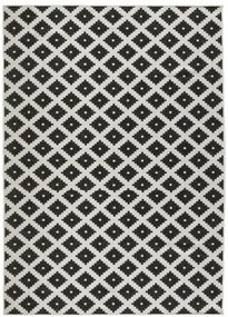 NORTHRUGS - Hanse Home koberce Kusový koberec Twin-Wendeteppiche 103124 schwarz creme – na ven i na doma - 80x150 cm