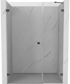 Mexen Lunar-B otočné sprchové dveře levé 115 cm, transparentní, kartáčovaný gun gray - 832S-115-050-66-00-L