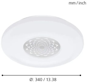 Eglo 9682 - LED RGB Stmívatelné nástěnné stropní svítidlo CAPASSO-C LED/17W/230V
