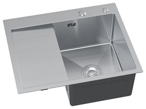 Erga HD, 1-komorový ocelový dřez 580x480x210 mm, pravý, ocelová, ERG-MLS-HD5848R